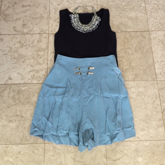 Cache | Shorts | Vintage Cache High Wasted Shorts Blue | Poshmark